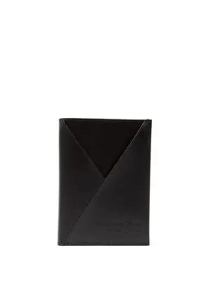 MAISON MARGIELA Logo-embossed Passport Holder - Black