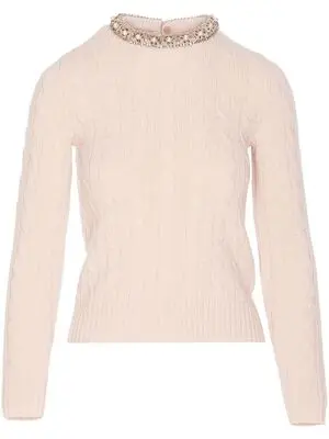 Valentino Garavani Cable-knit Crewneck Jumper