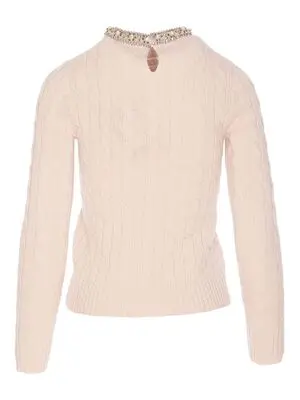Valentino Garavani Cable-knit Crewneck Jumper