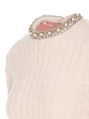Valentino Garavani Cable-knit Crewneck Jumper