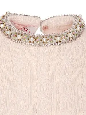 Valentino Garavani Cable-knit Crewneck Jumper