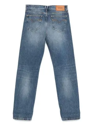 Versace Barocco-detail Straight Leg Jeans