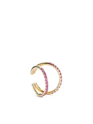 WE BY WHITEBIRD 18kt Yellow Pink Sapphire Melina Ear Cuff - Gold