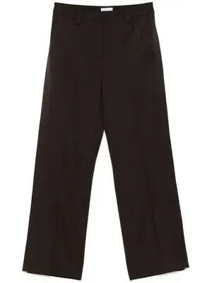 Off-White Virgin Wool Wide-leg Trousers