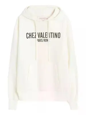 Valentino Garavani Chez -print Hoodie - White
