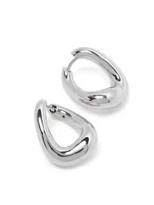 Tom Wood Twist Hoop Earrings - Silver