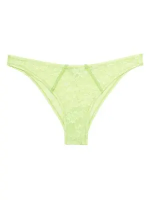 Fleur Du Mal Le Stretch Lace Briefs - Green