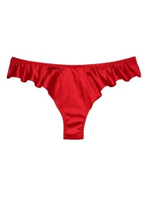 Fleur Du Mal Silk Briefs - Red