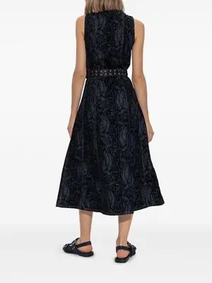 GANNI V-neck Midi Dress