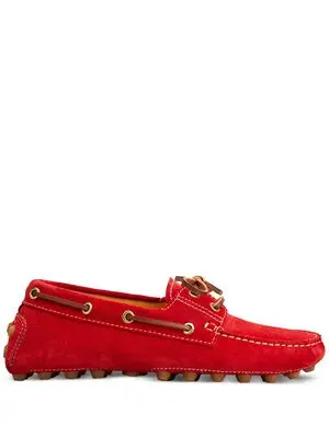 TOD'S Boat Gommino Bubble Loafers - Red