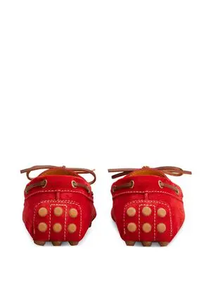 TOD'S Boat Gommino Bubble Loafers - Red