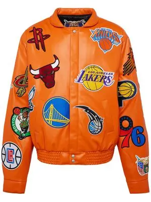 JEFF HAMILTON Nba Collage Jacket - Orange