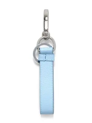 Marni Logo-embroidered Leather Keyring - Blue