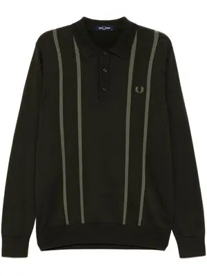 Fred Perry Striped Knit Polo Shirt