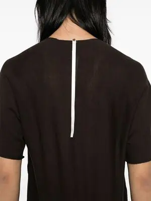 LABEL UNDER CONSTRUCTION Raw Edge T-shirt - Brown