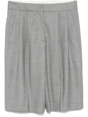 Loulou De Saison Check-pattern Shorts - Grey