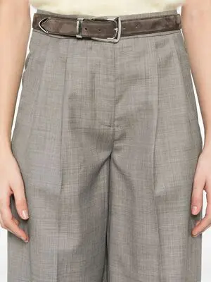 Loulou De Saison Check-pattern Shorts - Grey
