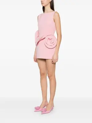 Magda Butrym Floral Appliqué Mini Sheath Dress - Pink