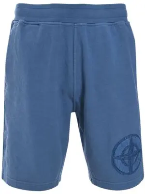 Stone Island Embroidered Shorts For Men