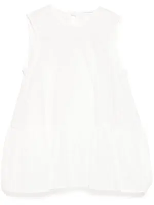 Cecilie Bahnsen Asta Tiered Top - White