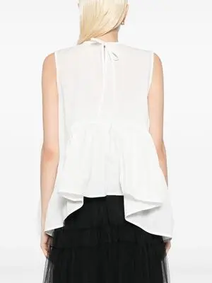 Cecilie Bahnsen Asta Tiered Top - White