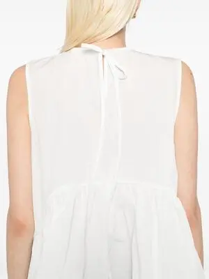 Cecilie Bahnsen Asta Tiered Top - White