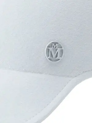 MAISON MICHEL Appliqué Logo Baseball Cap - Blue