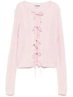 GANNI Lace-up Fastening Cardigan