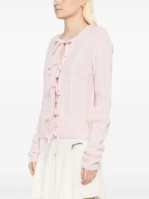 GANNI Lace-up Fastening Cardigan
