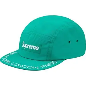 Supreme Visor Print Camp Cap - Aqua