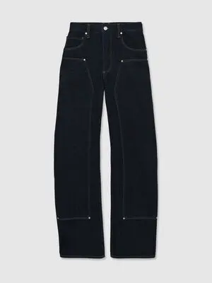 Paige Arellia Barrel-leg Jeans - Black/navy