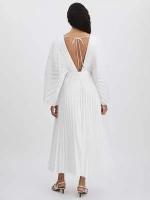 Acler Wonastow Pleated Maxi Dress With Belt