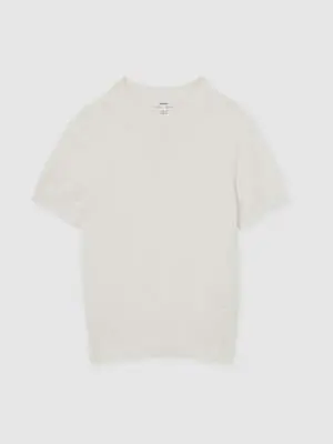 REISS Anita Cotton-wool Blend Top - Ivory