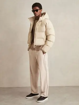 Rains Alta Short Puffer Jacket - Dark Stone
