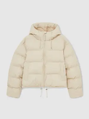 Rains Alta Short Puffer Jacket - Dark Stone