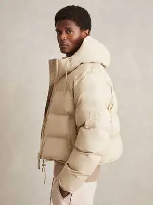 Rains Alta Short Puffer Jacket - Dark Stone