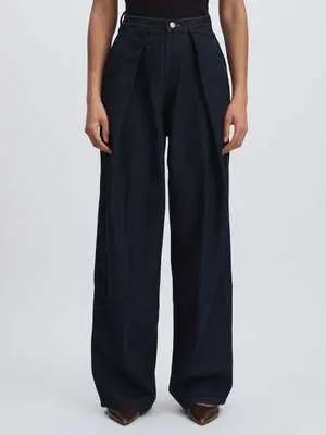 Good American Wide-leg Pleated Jeans