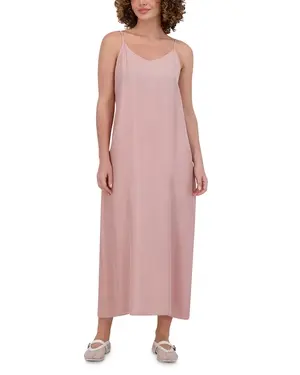 POINT Brushed A-line Slip Dress - Mauve