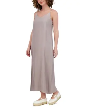POINT Brushed A-line Slip Dress - Stone