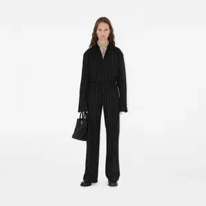 Burberry Pinstriped Wool Tailored Trousers