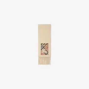 Burberry Check Label Cashmere Scarf