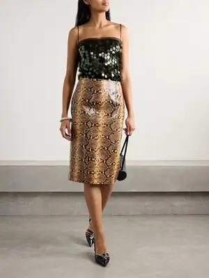 16Arlington Suero Sequined Chiffon Top