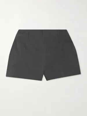 Faithfull The Brand Noto Woven High-rise Shorts - Gray