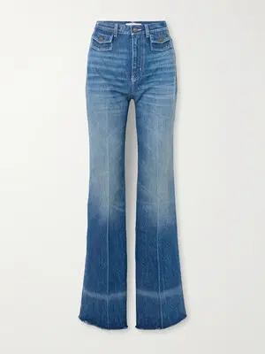 Chloé Frayed High-rise Flared Jeans