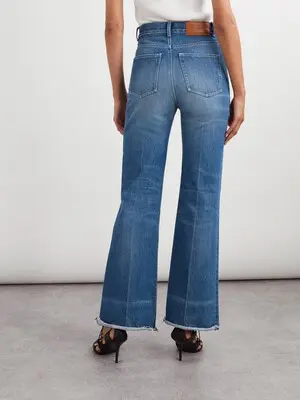 Chloé Frayed High-rise Flared Jeans