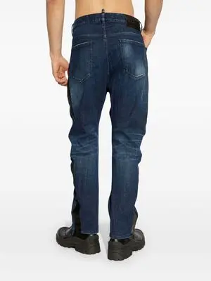 Dsquared2 Distressed Straight Leg Jeans - Blue