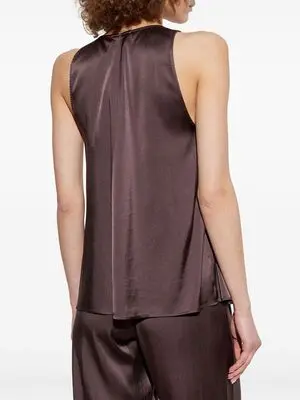 FORTE_FORTE V-neck Silk Blouse