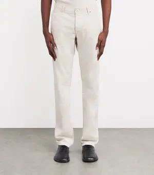 Jacob Cohen Nick Slim Stretch-cotton Chinos - White