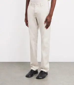Jacob Cohen Nick Slim Stretch-cotton Chinos - White