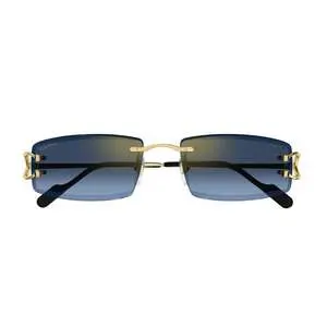 CARTIER Signature C De Rectangular Sunglasses - 002 Gold